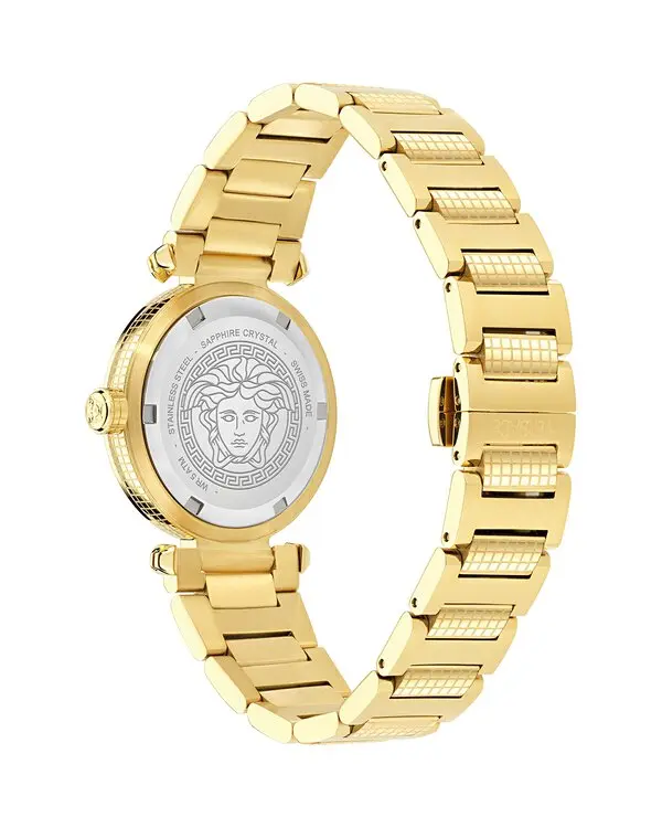 Versace Greek Watch, 35mm - Black/gold