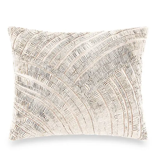 Donna Karan New York Home Foil Printed & Textured Decorative Pillow, 16 X 20 - Ivory