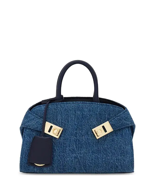 FERRAGAMO Hug Mini Handbag - Denim