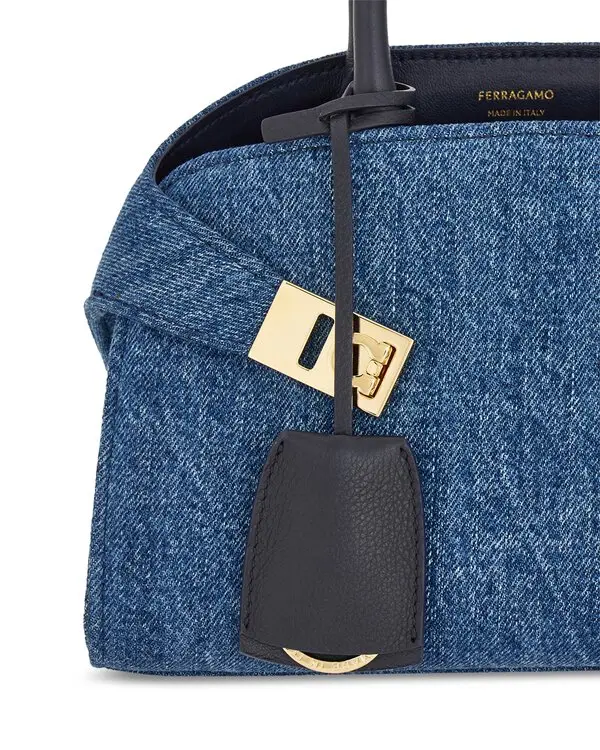 FERRAGAMO Hug Mini Handbag - Denim