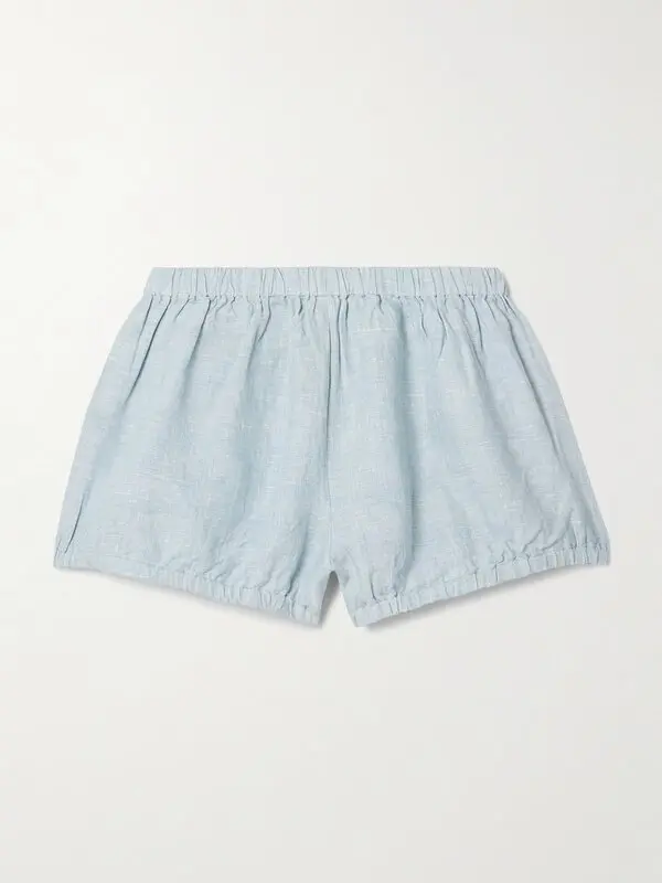 Suzie Kondi Hera Bloomers Linen-chambray Shorts