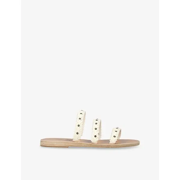 ANCIENT GREEK SANDALS Prostasia Flat Sandals - Winter Wht