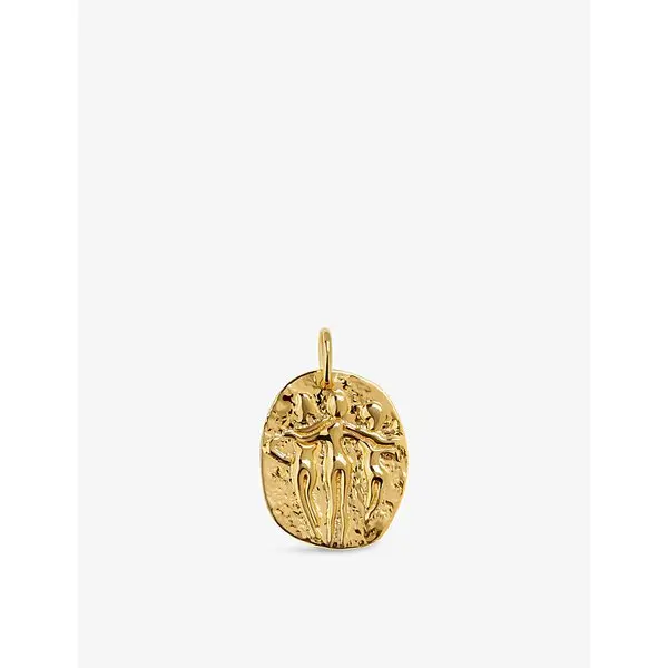 Monica Vinader Sisterhood Coin Pendant Necklace - Gold