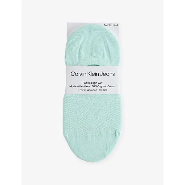 Calvin Klein Footie High-cut Liner Socks Pack - Turquoise