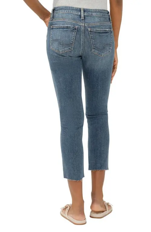 SILVER JEANS CO. Elyse Raw Hem Capri Jeans