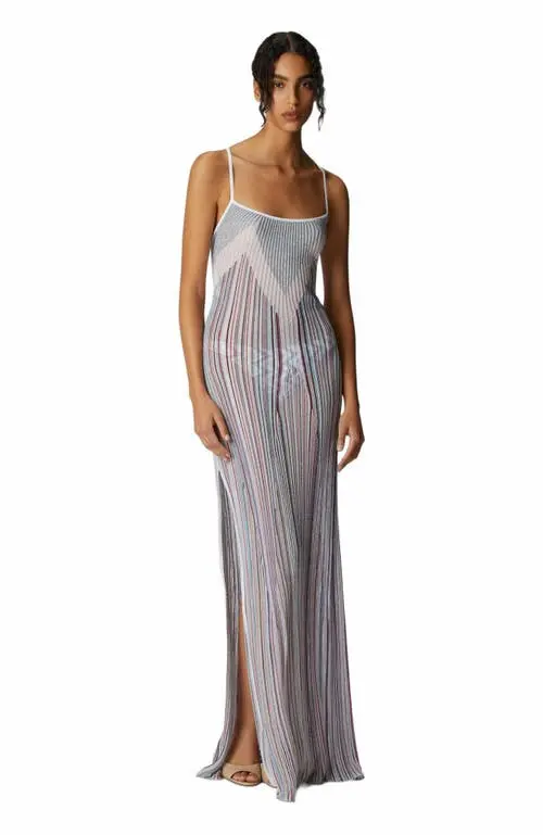 Missoni Long Cover-up With Straight Neckline And Open Back - Multicoloured