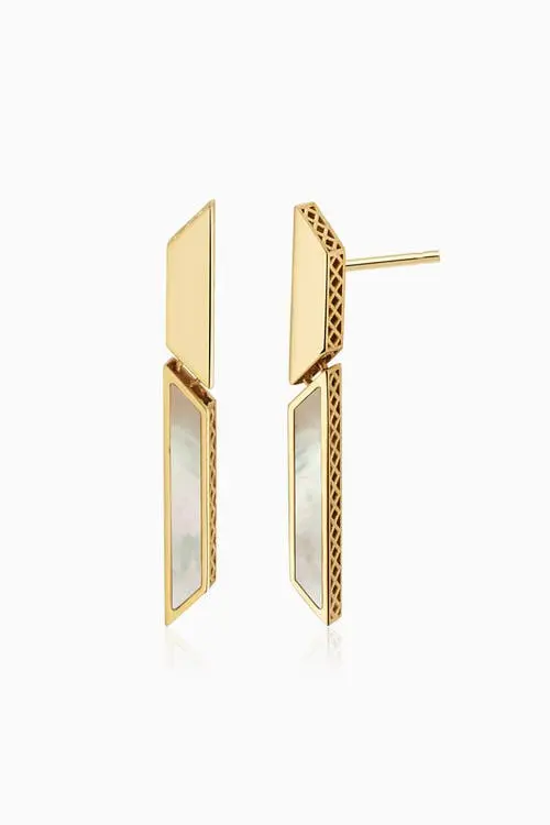 ORADINA 14k Aurora Drop Earrings - Yellow Gold