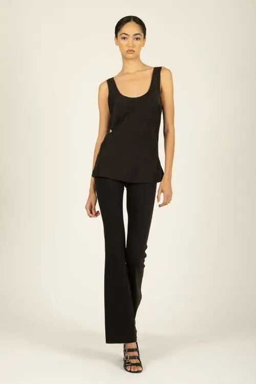 SECRET PON-PON Lara Silk Tank Top - Black