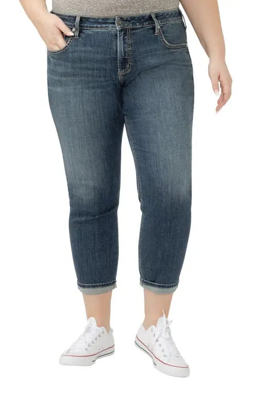 SILVER JEANS CO. Curvy Mid-rise Ankle Boyfriend Jeans