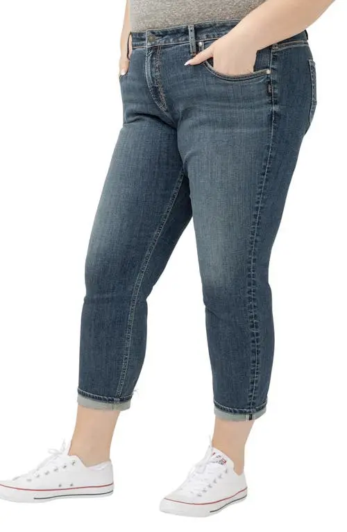 SILVER JEANS CO. Curvy Mid-rise Ankle Boyfriend Jeans