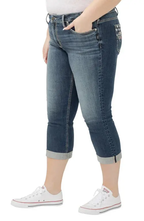 SILVER JEANS CO. Curvy Mid-rise Capri Jeans