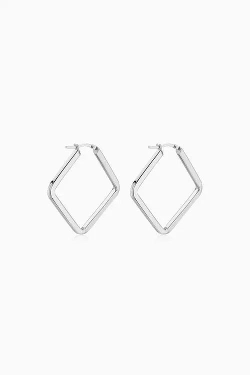 ORADINA Quad Midi Hoop Earrings - Silver