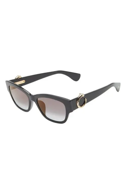 Cartier 55mm Square Sunglasses - Black