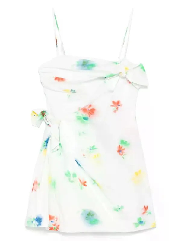 MSGM Cotton Mini Dress - White