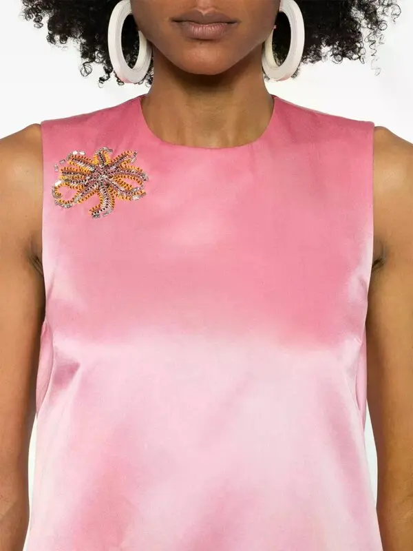 alemais pink mini dress ALMAIS Exclusive Piato Floral-satin Mini Shift Dress in Pink