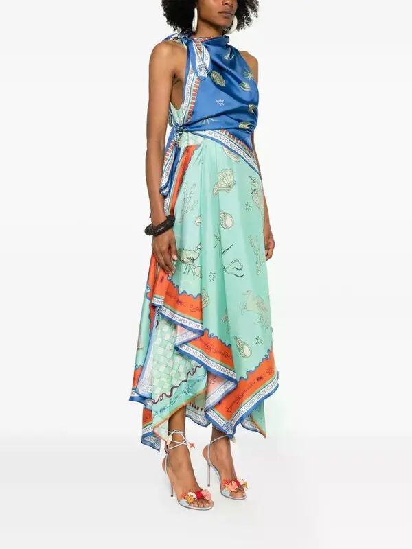 alemais surrealist summer scarf midi dress Surrealist Summer Scarf Dress