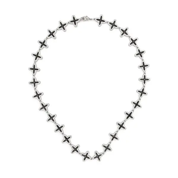 DARKAI Silver-tone Necklace - Silver/black