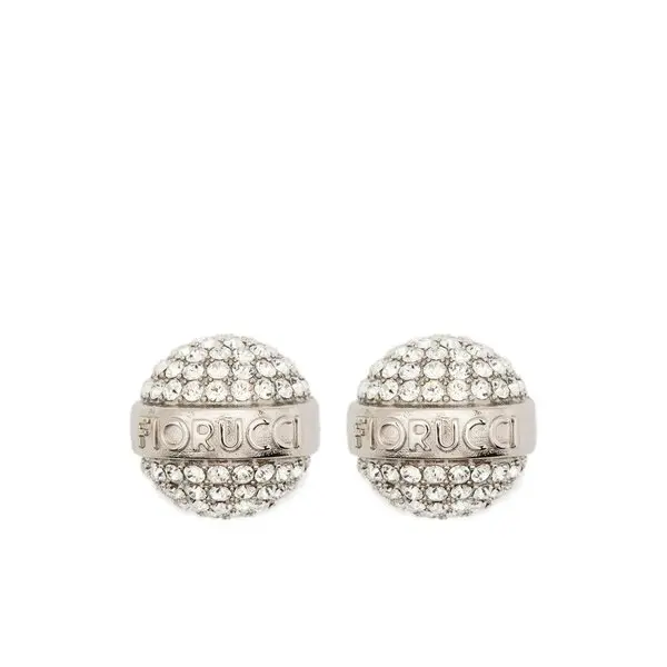Fiorucci Crystal Embellished Single Earring - Silver