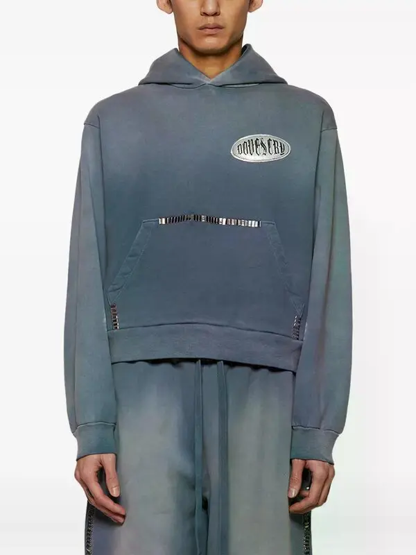 EARTHLING VIP Embroidered Hoodie With Chrome Stitch Detailing