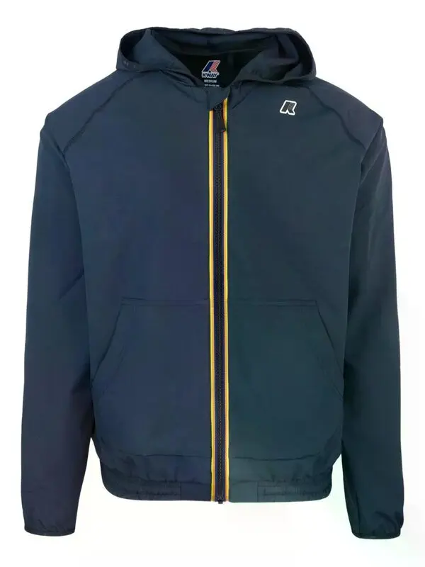 K-WAY Logo-patch Jacket - Blue