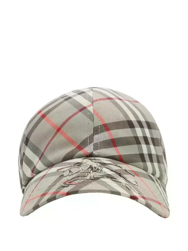 Burberry Check Baseball Cap - Grey