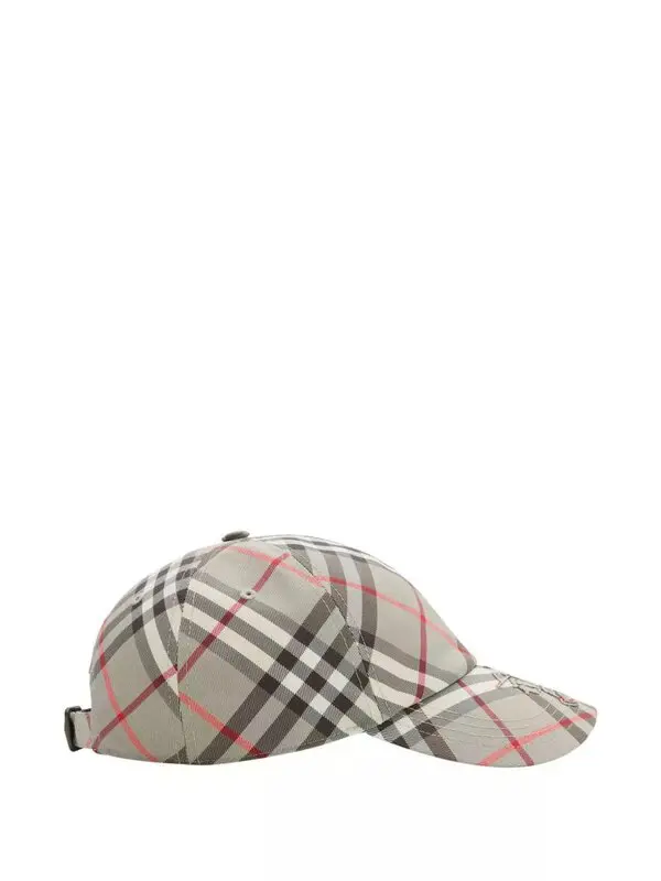 Burberry Check Baseball Cap - Grey