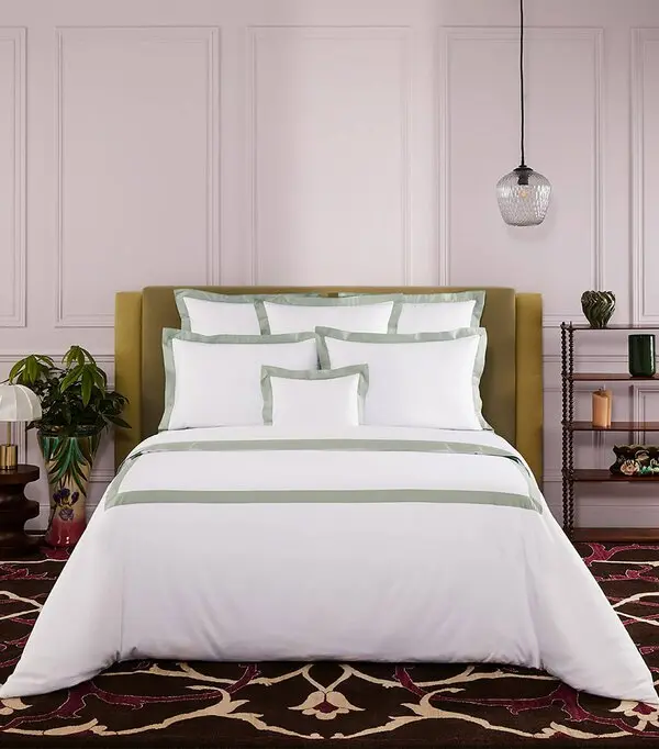 YVES DELORME Linea Verones Oxford Pillowcase - Green