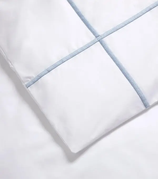 YVES DELORME Pima Cotton Athena Celeste King Duvet Cover - Blue