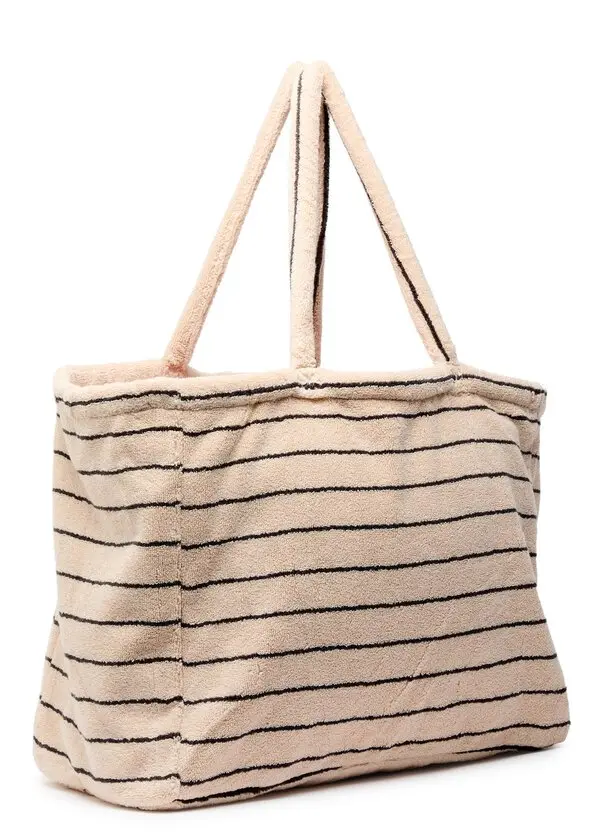 BONGUSTA Naram Weekend Striped Terry Tote - Cream