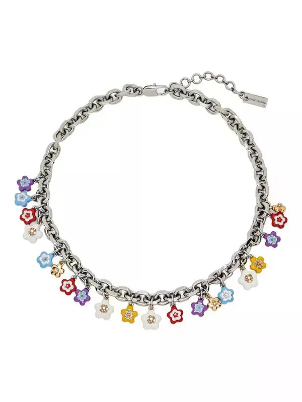 Marc Jacobs Daisy Charm Necklace - Silver