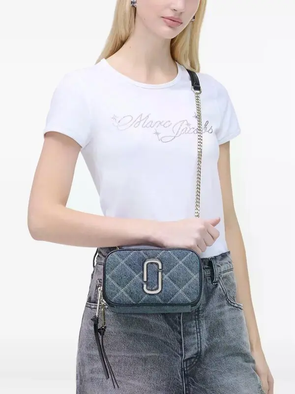 Marc Jacobs The Quilted Denim Chain Snapshot Bag