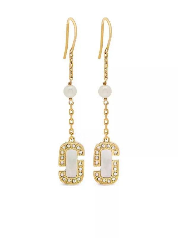 Marc Jacobs The Mother Of Pearl J Marc Luxe Drop Earrings - Gold