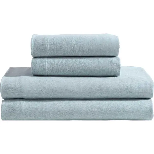 CALVIN KLEIN HOME Modern Mélange Cotton Blend Sheet Set - Pastel Blue