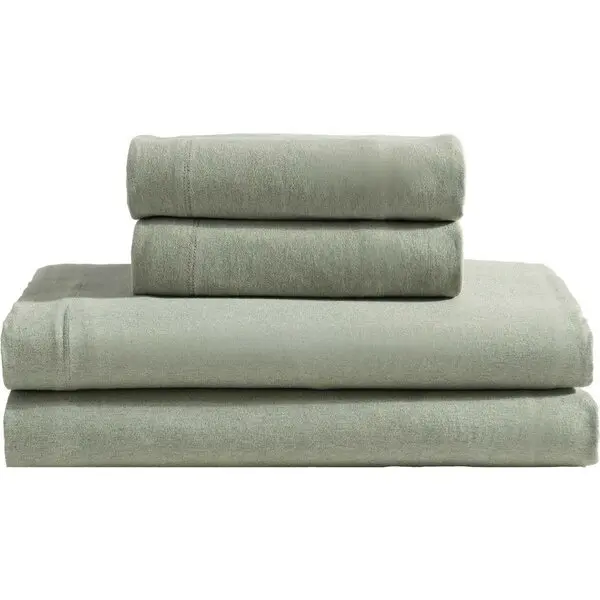 CALVIN KLEIN HOME Modern Mélange Cotton Blend Sheet Set - Pastel Green