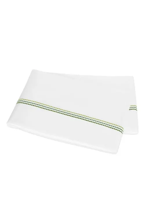 MATOUK Amara Triple Pearl Flat Sheet - Palm Green