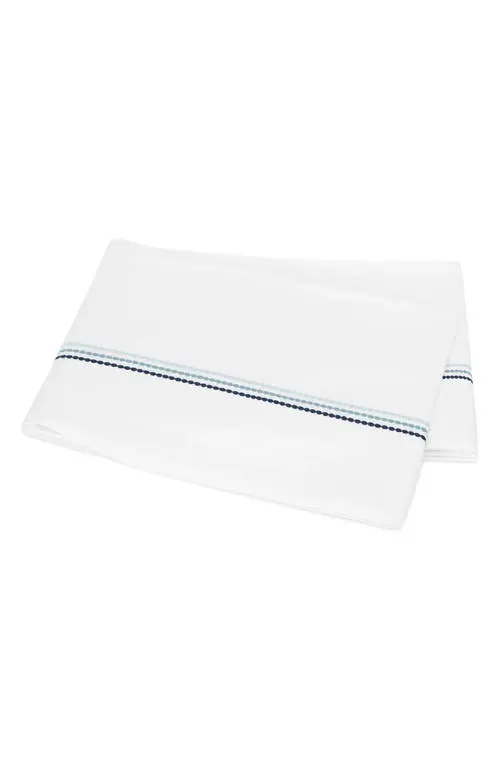 MATOUK Amara Triple Pearl Flat Sheet - Sailor Blue