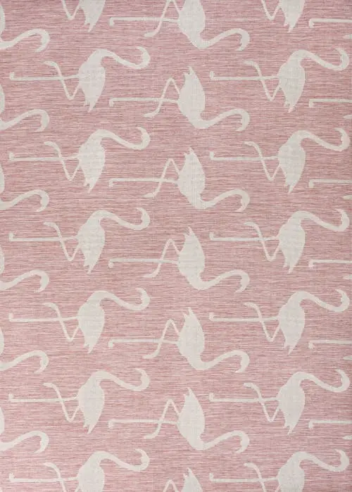 JONATHAN Y Liana Casual Coastal Flamingos Two-tone Indoor/outdoor Area Rug - Pink/cream