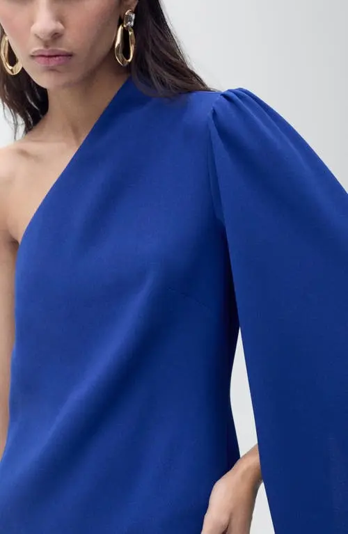 Mango Long Flared Sleeve Column Dress In Blue - 60% Off | Editorialist