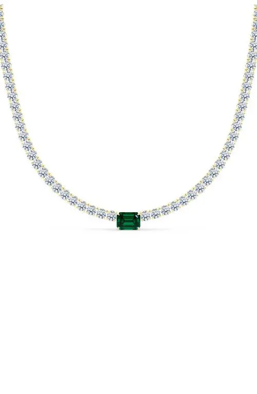 HAUTECARAT Birthstone Tennis Collar Necklace - 18k Yellow Gold
