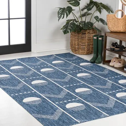 JONATHAN Y Soren Modern Geometri Indoor/outdoor Area Rug - Navy/cream
