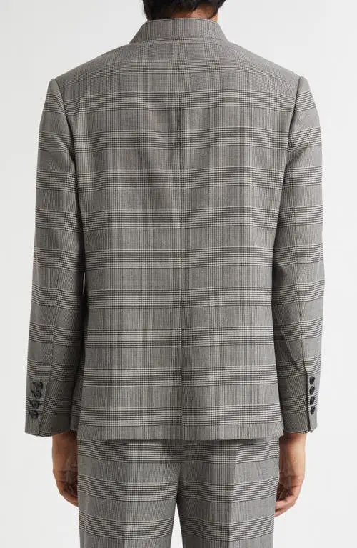 MIDNIGHT RODEO Double-breasted Blazer - Gray Houndstooth