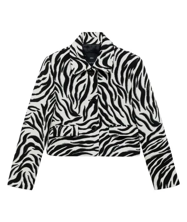 Mango Zebra Print Jacket