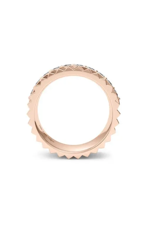 HAUTECARAT Diagonal Fluted Lab Grown Diamond Ring - 18k Rose Gold