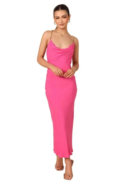 PETAL & PUP Khaleesi Open Back Cotton Blend Slip Midi Dress