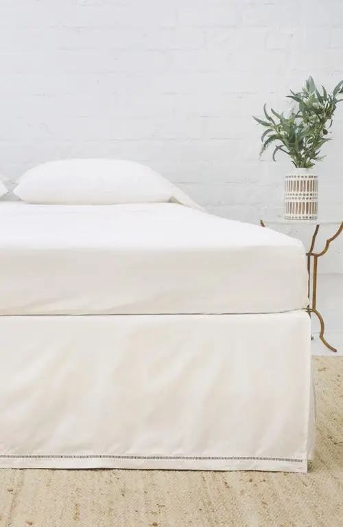 POM POM AT HOME Como Ladder Stitch Bedskirt - Ivory
