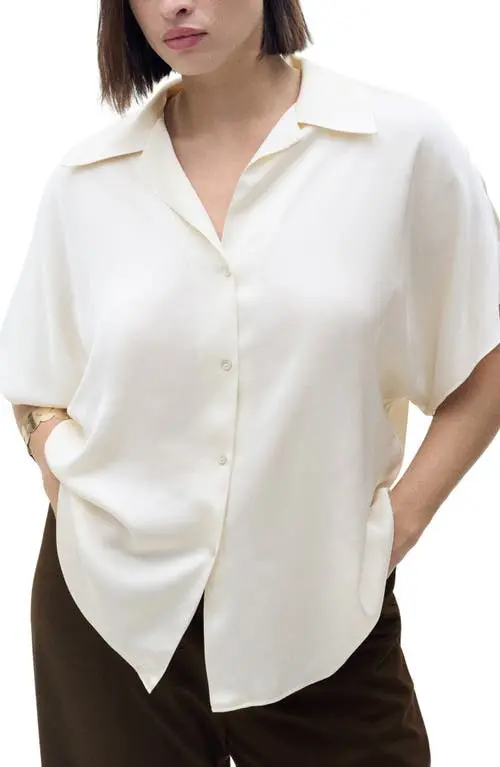 Mango Satin Button-up Shirt