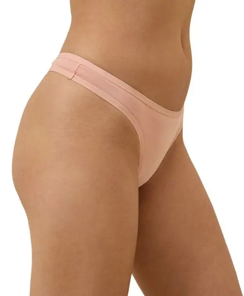 PACT Organic Cotton Everyday Mid Rise Thong 6-pack - Dotted Daisies