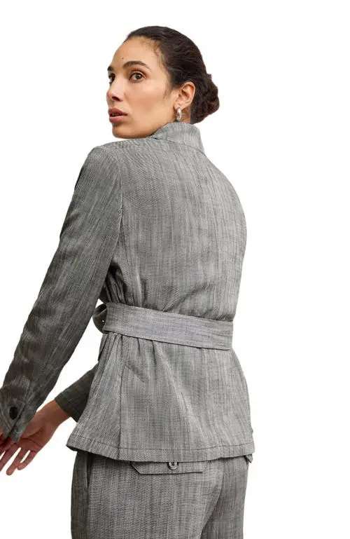 M.M.LAFLEUR Emery Safari Blazer Porto Weave