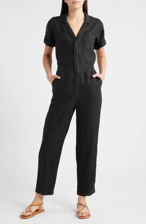 ALEX MILL Linen Jumpsuit - Black