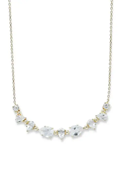 Anzie Mlia Curved Bar Chain Necklace - Gold